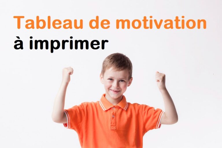 Bon comportement : tableau de motivation à imprimer