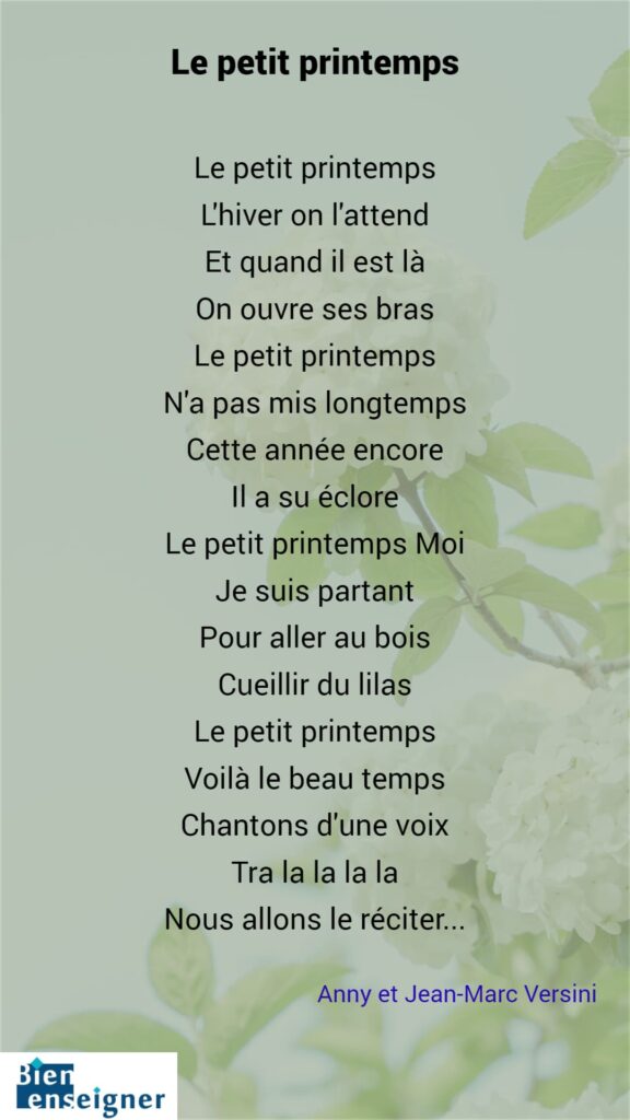 30 Poésies sur le printemps à imprimer