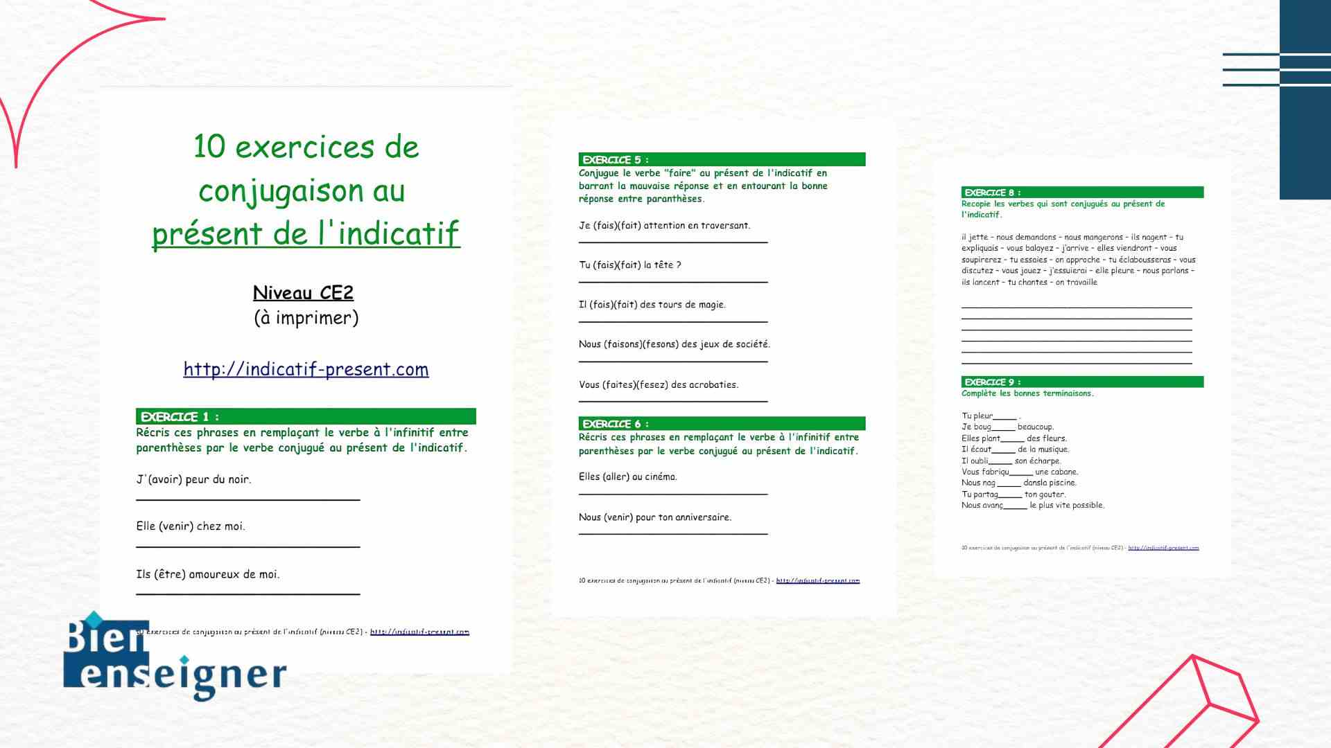 Conjugaison CE2 : Cours et Exercices à Imprimer